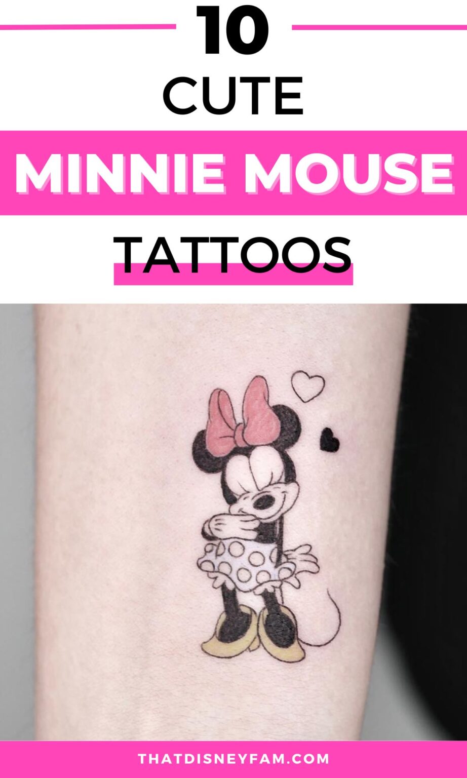 10 Super Cute Minnie Mouse Tattoos - That Disney Fam
